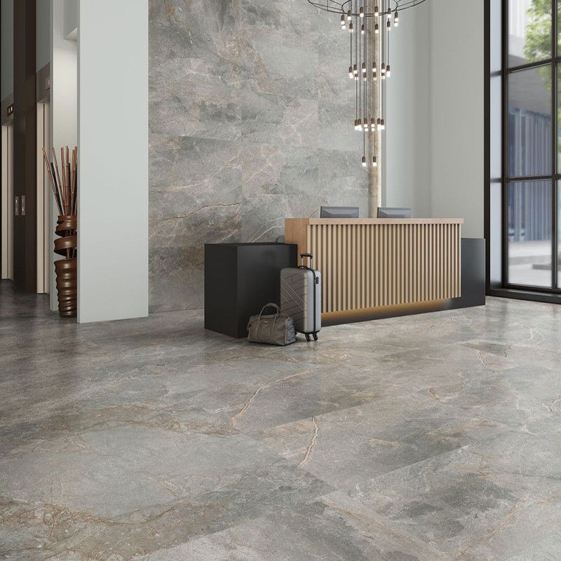 Madrid Grey Stone Effect Porcelain Tile 1200x600mm